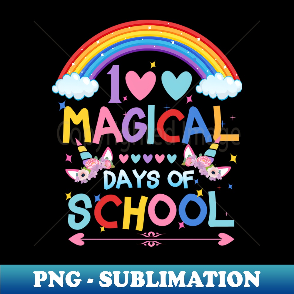 100th Day Of School Magical Rainbow Unicorns Student Teacher | Inspire ...