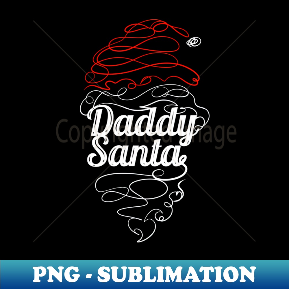 Lineart Daddy Santa Hat And Beard Christmas - Sublimation-Re | Inspire ...
