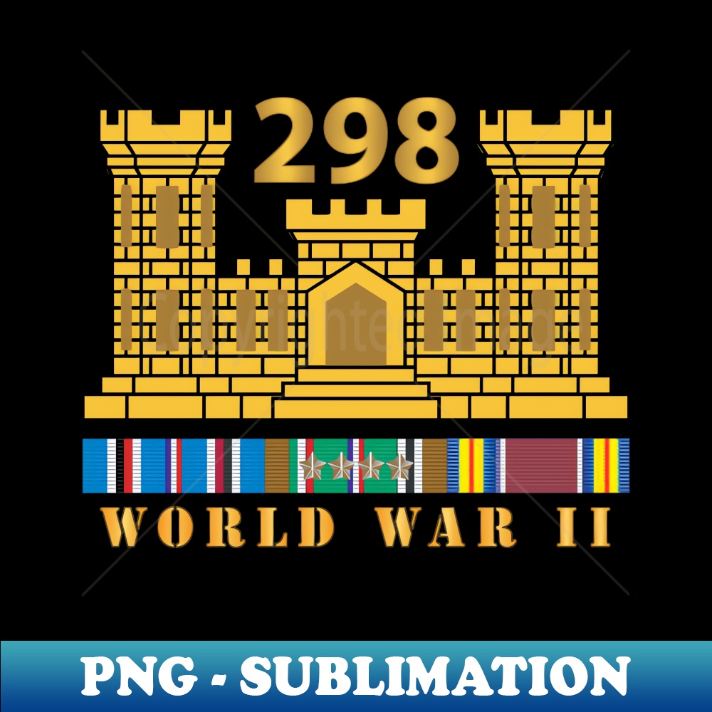 298TH Engineer Combat Battalion - WWII - w ENG Br - EURSVC X - Inspire ...