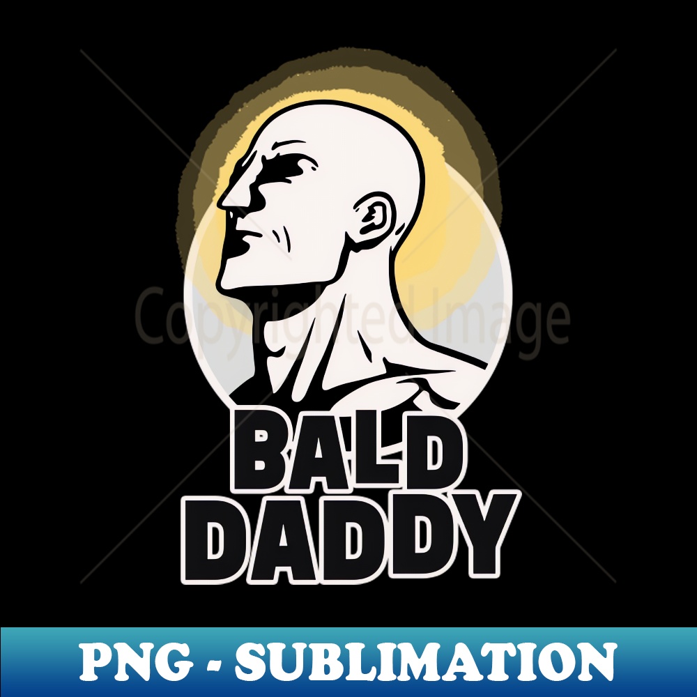 Bald Daddy Bald Man Illustration - Aesthetic Sublimation Di | Inspire ...