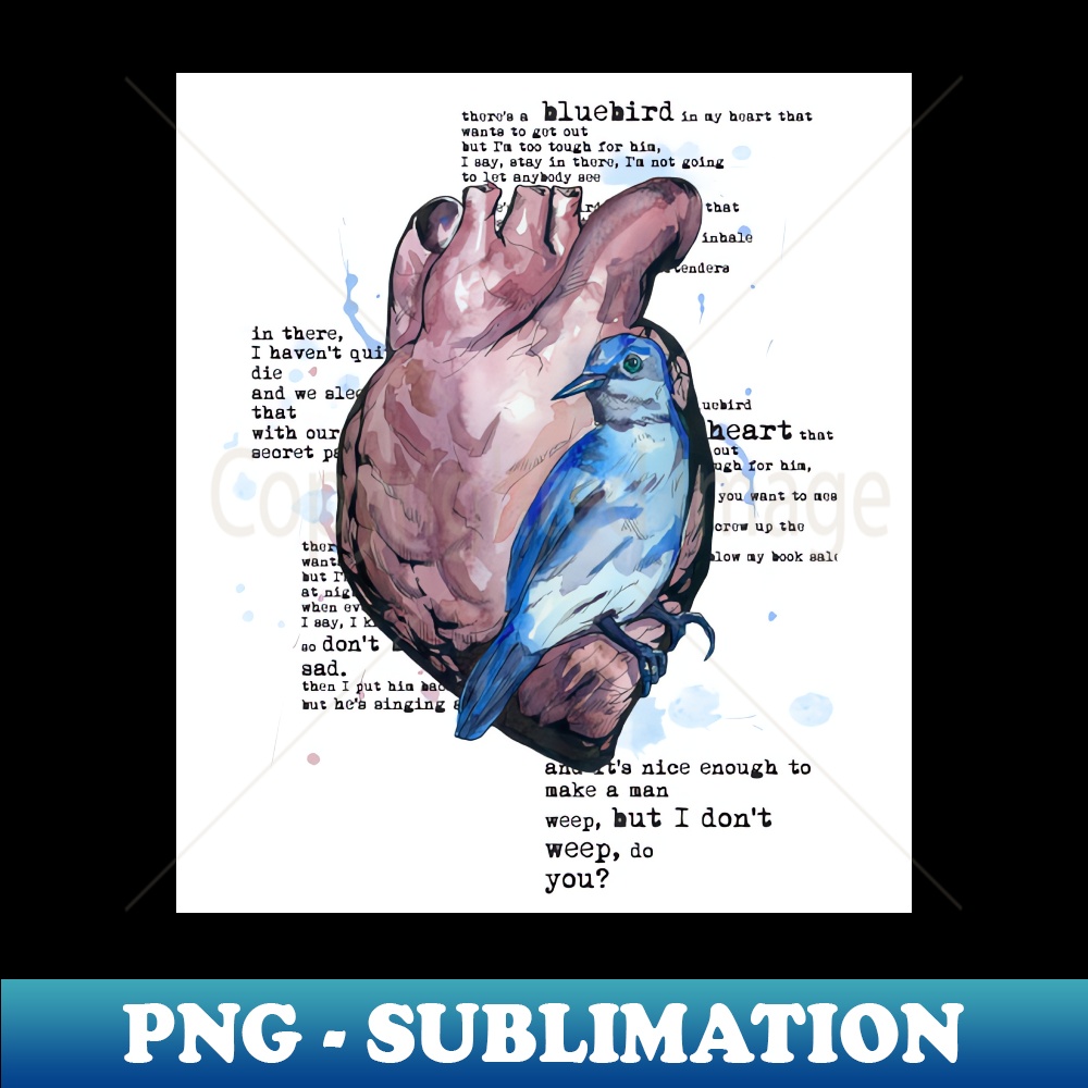 Bluebird - Charles Bukowski Poem - Illustration - Elegant Su | Inspire ...