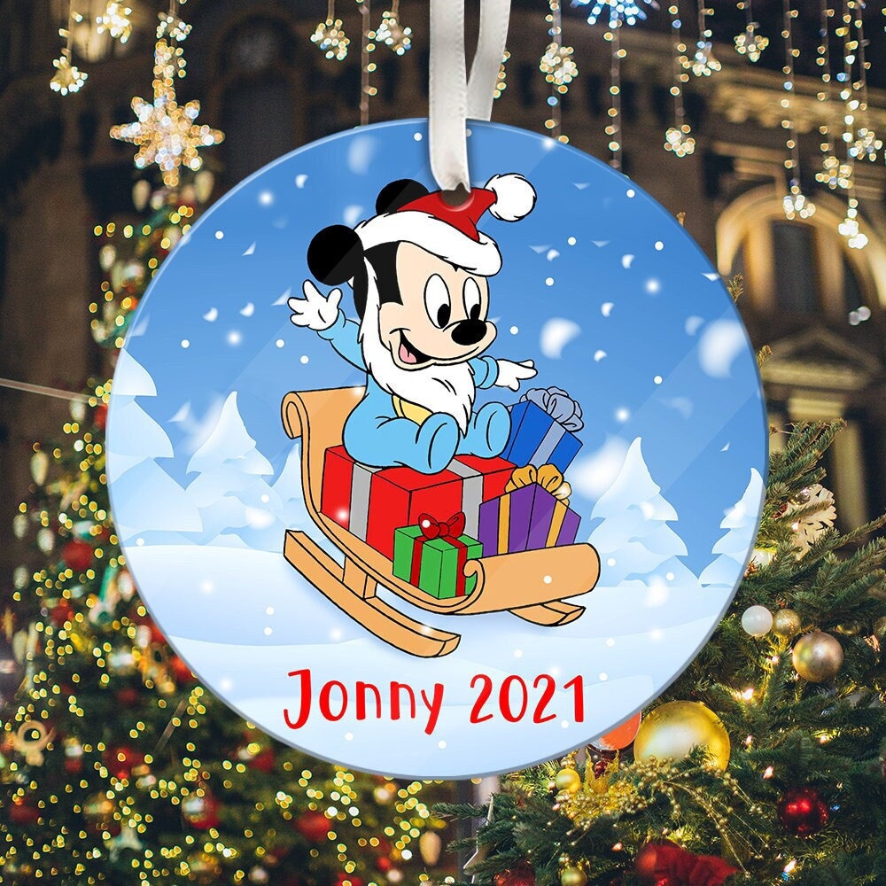 Personalized Mickey Mouse Ornaments, Mickey Christmas Orname | Inspire ...