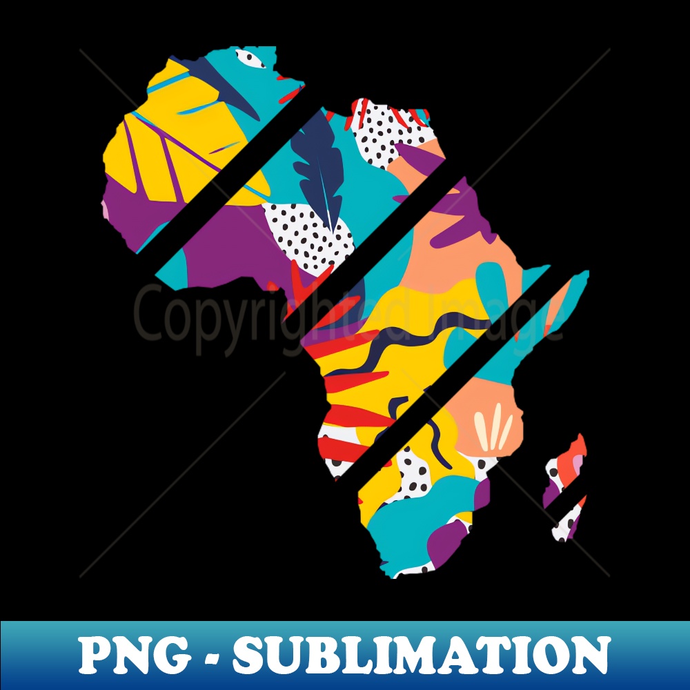 Africa Map Tropical Patterns African - PNG Sublimation Digit - Inspire ...