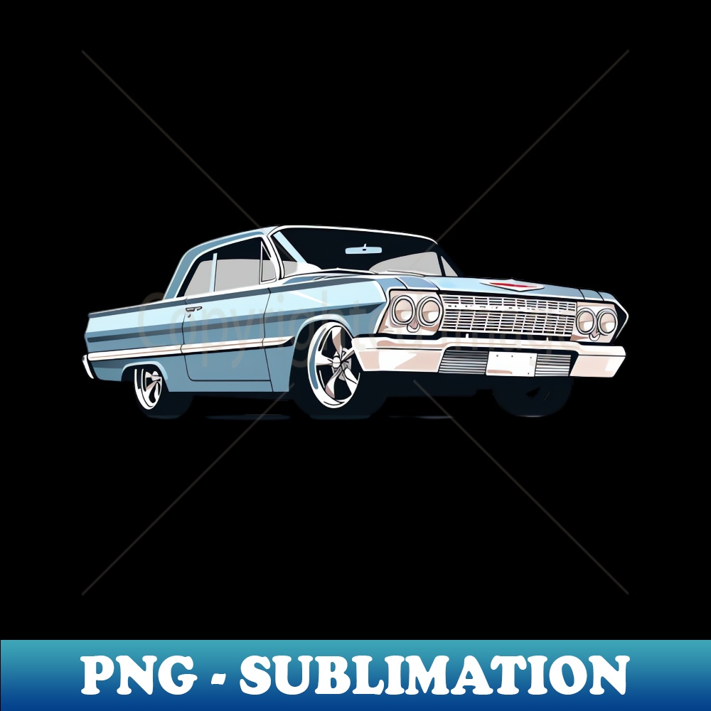 Blue Chevy Impala - Aesthetic Sublimation Digital File - Per | Inspire ...