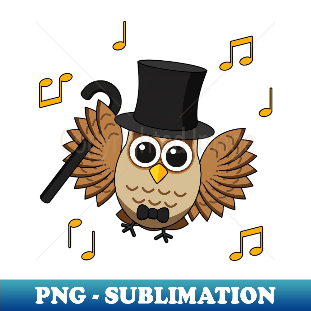 Cute Dancing Owl with Music Notes Cartoon - PNG Transparent - Inspire ...