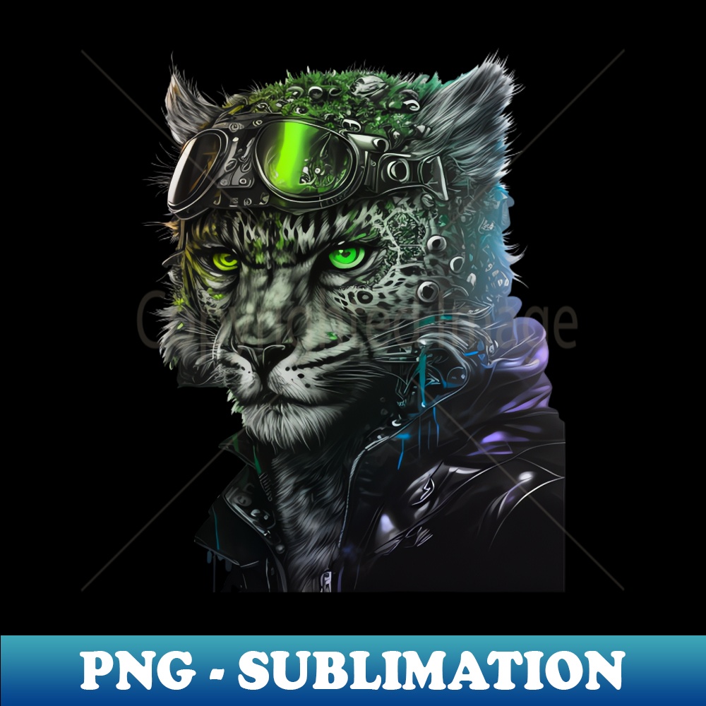 Cyborg Tech - snow leopard - Special Edition Sublimation PNG | Inspire ...