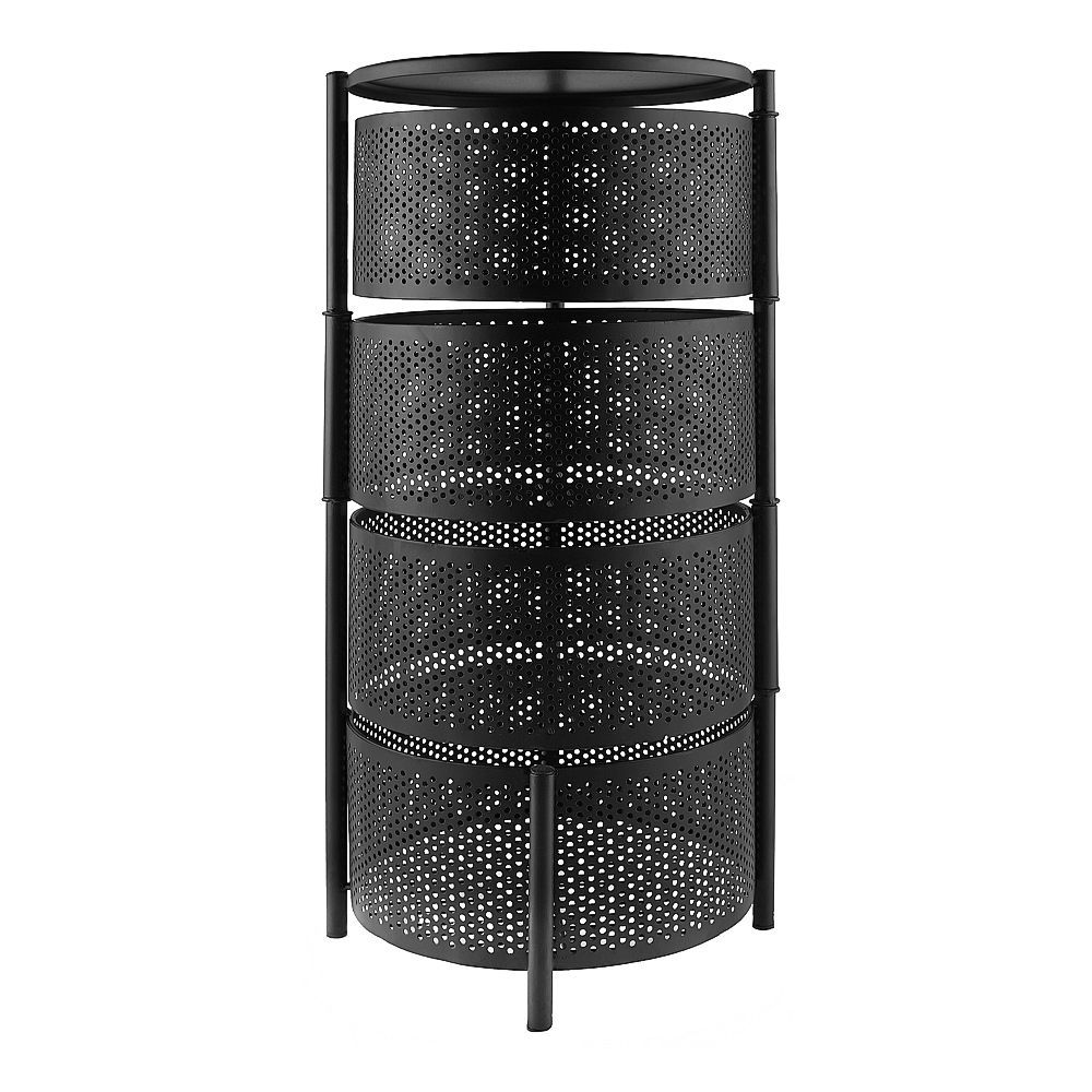 Matrix Premium Round Metal Trolley, 4-Layer - Inspire Uplift