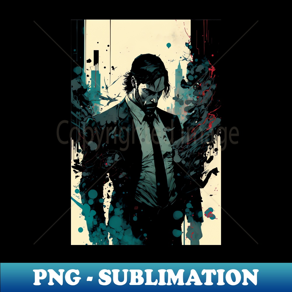 John Wick - PNG Transparent Sublimation Design - Instantly T | Inspire ...