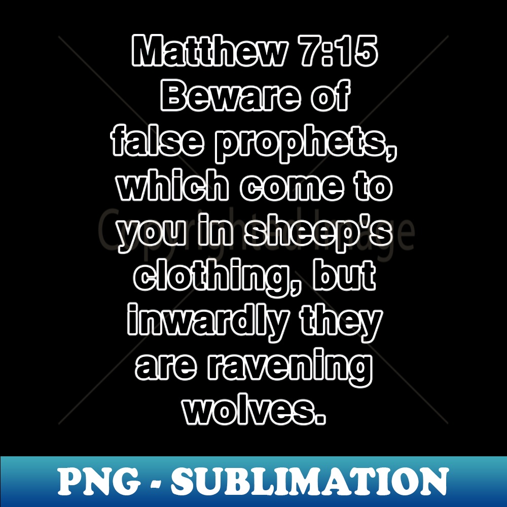 Matthew 715 King James Version KJV Bible Verse Typography - | Inspire Uplift