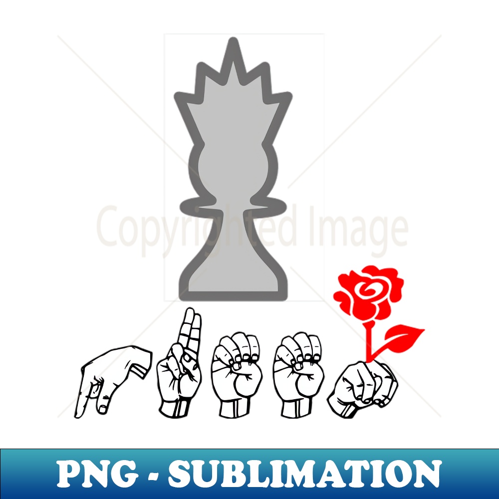 QUEEN sign plus chess piece ASL Sign Language Design - Decor | Inspire ...