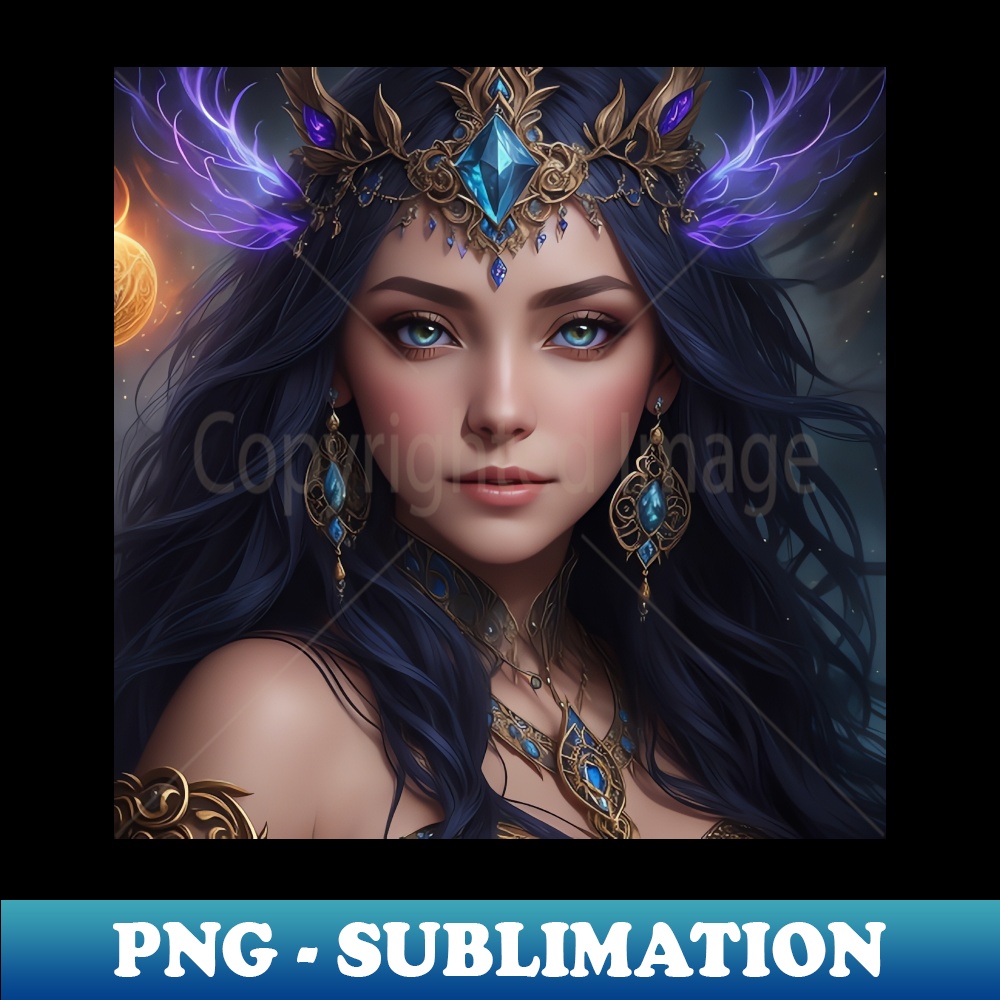 Sorceress of the Astral Veil - Instant Sublimation Digital D | Inspire ...