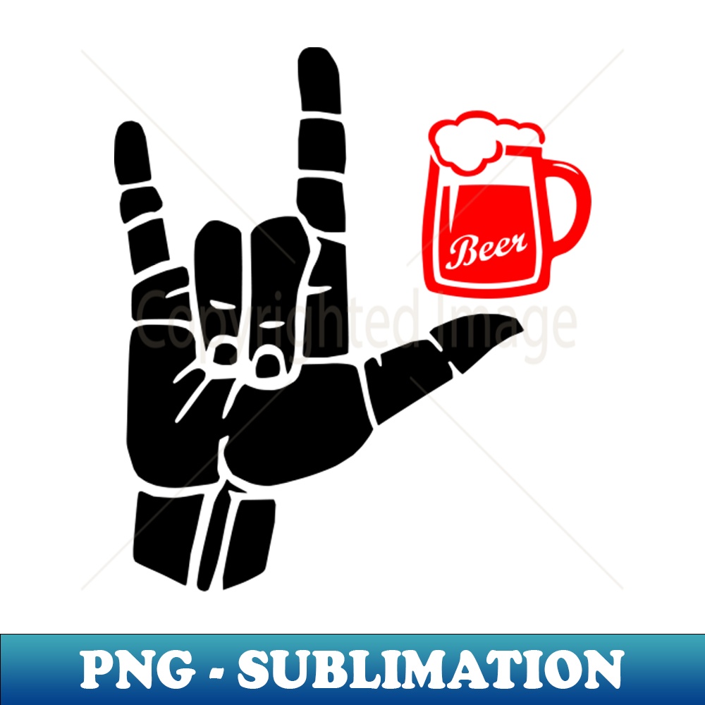 ILY sign plus beer ASL Sign Language Design - Premium PNG Su | Inspire ...