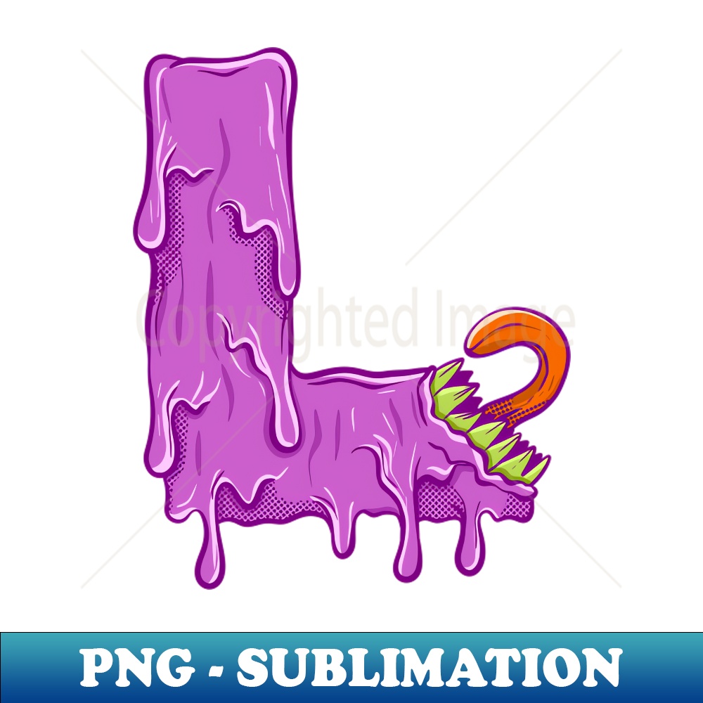 L melted Letters Grime - Signature Sublimation PNG File - Pe | Inspire Uplift