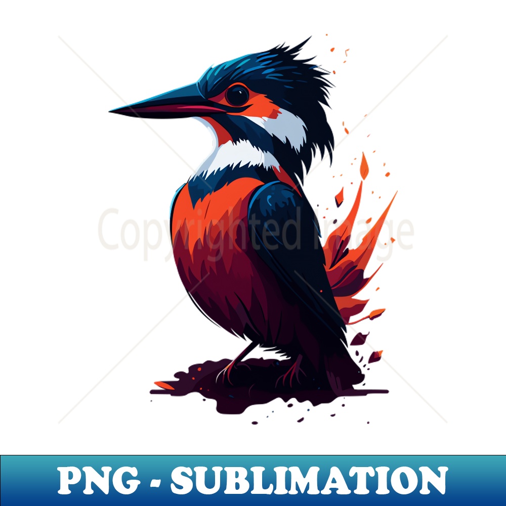 Enchanting Kingfisher Vector Art Front-Facing Magic and Mono | Inspire ...