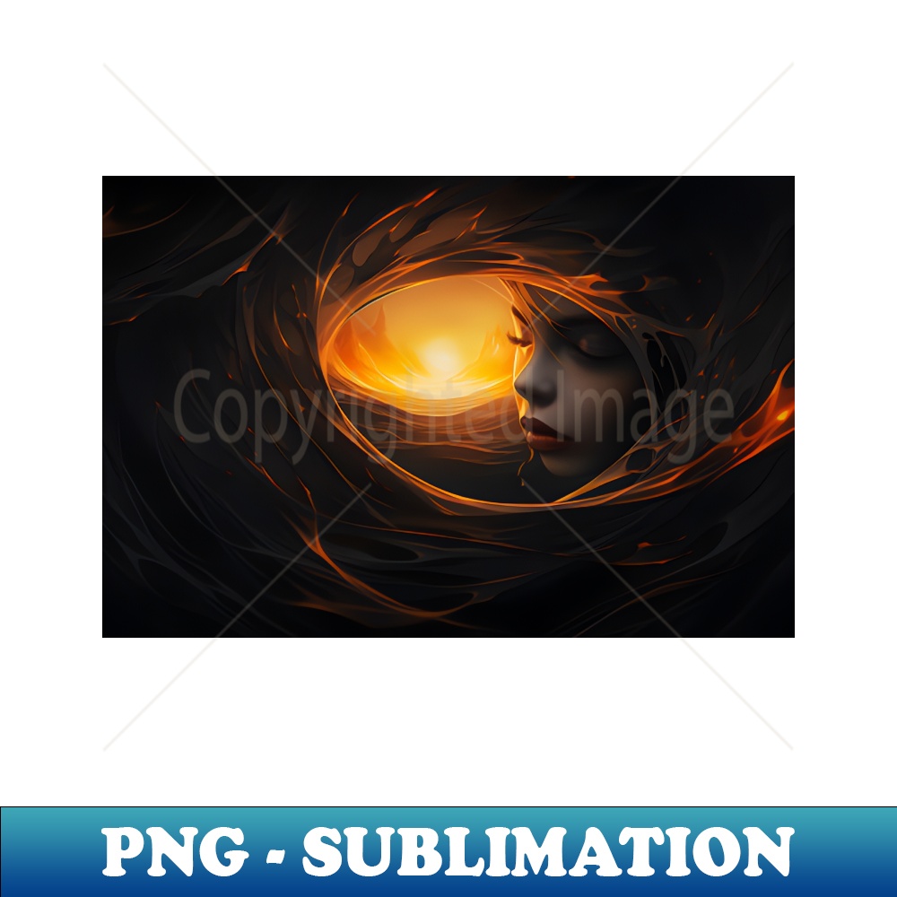Serene Girl in Solar Eclipse Digital Art - Special Edition S | Inspire ...