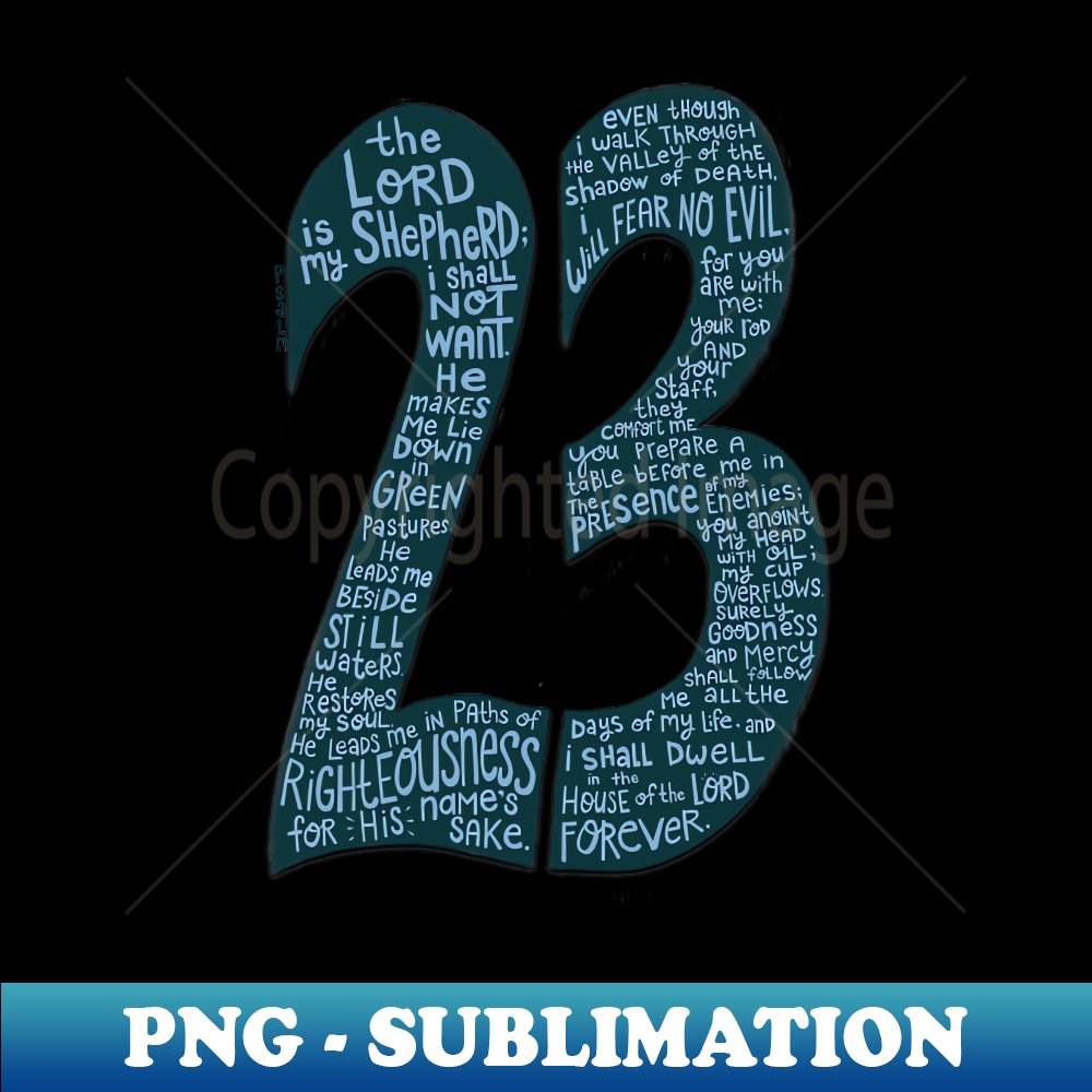 Psalm 23 - The Lord is my shepherd Hand Lettering - Vintage | Inspire ...