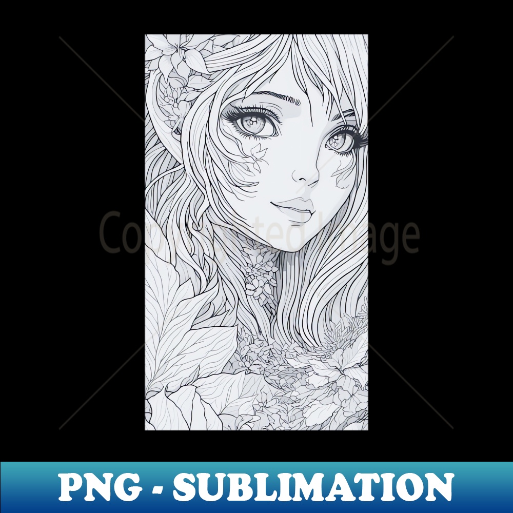 A stunning white ink drawing coloring page of whimsical magn | Inspire ...