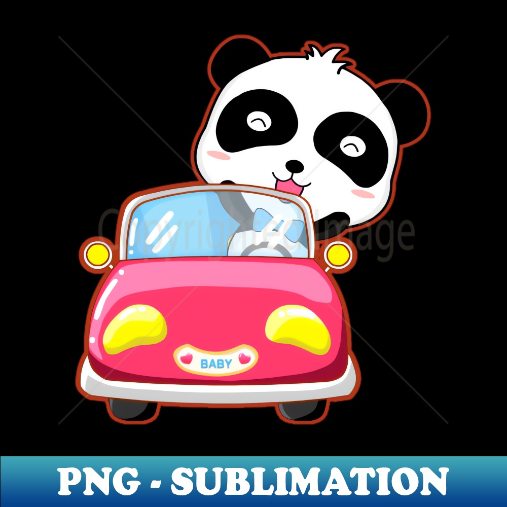 cute panda drive a car - Trendy Sublimation Digital Download | Inspire ...