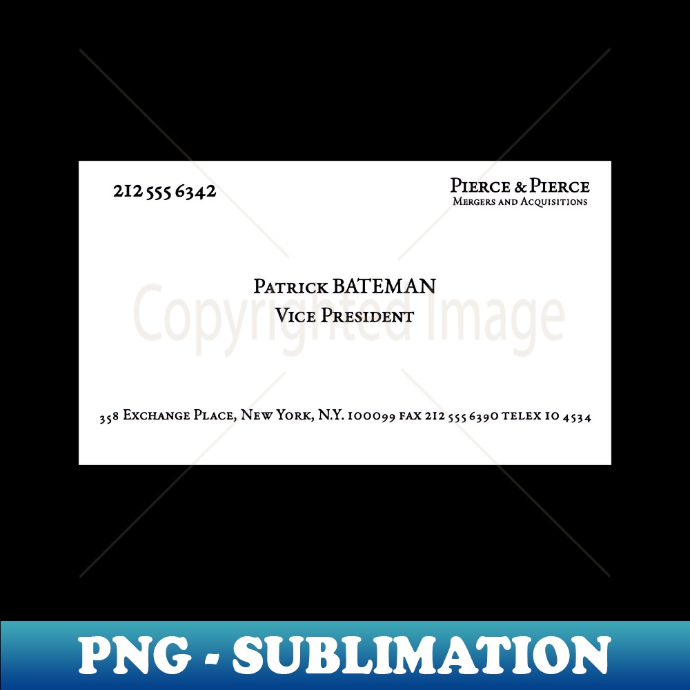 American Psycho Patrick Batemans Business Card - Sublimation | Inspire ...