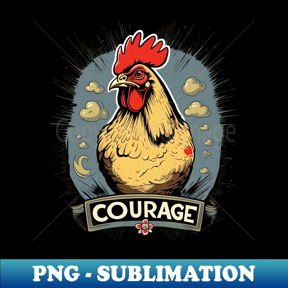 Courage Chicken - PNG Transparent Sublimation File - Enhance | Inspire ...