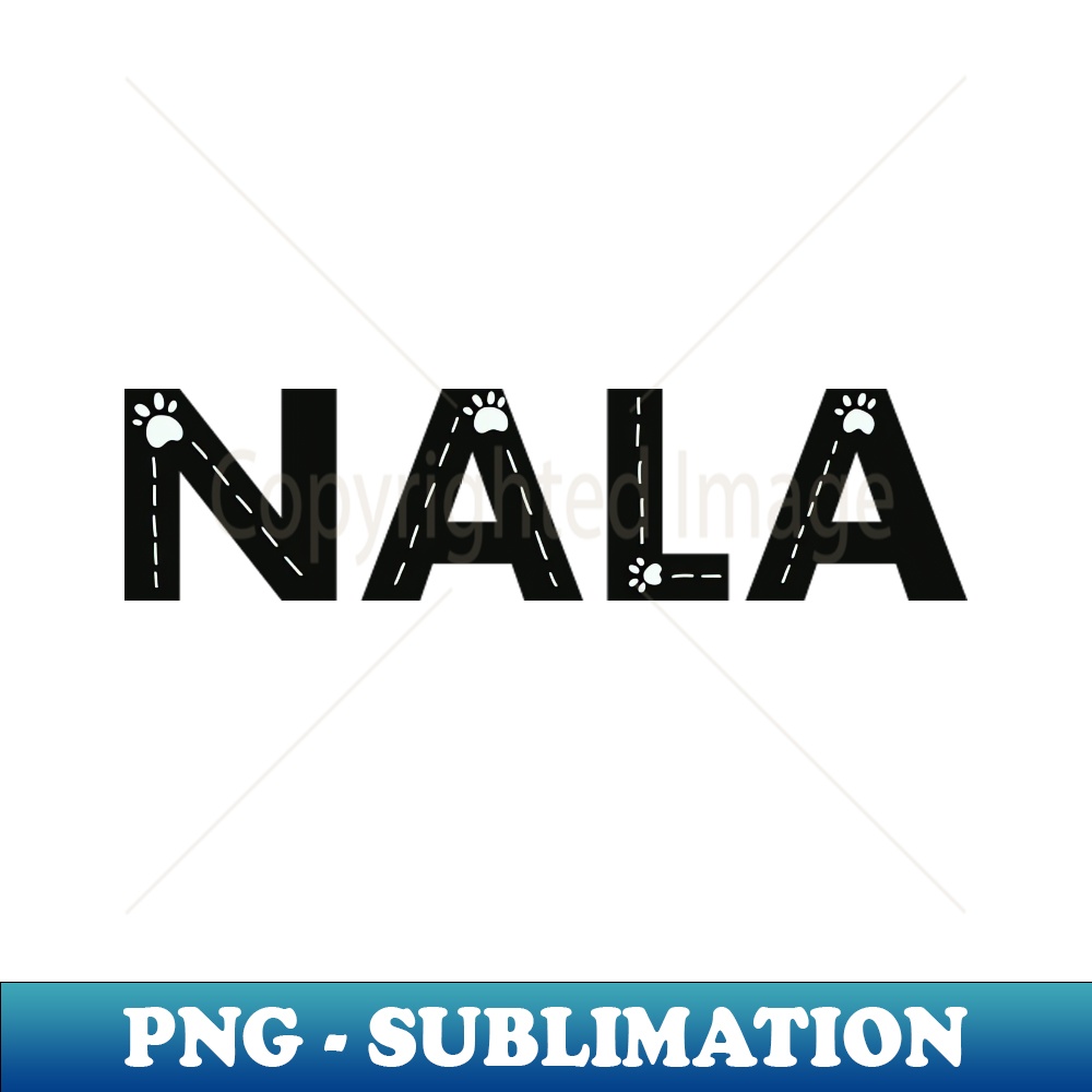 Nala cat name made of hand drawn paw prints - Premium Sublim | Inspire ...