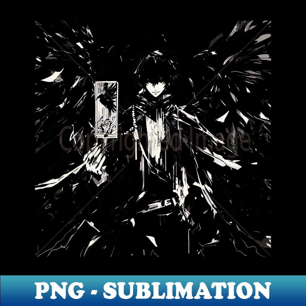 Anime wizard with magic crow card - PNG Transparent Digital | Inspire ...