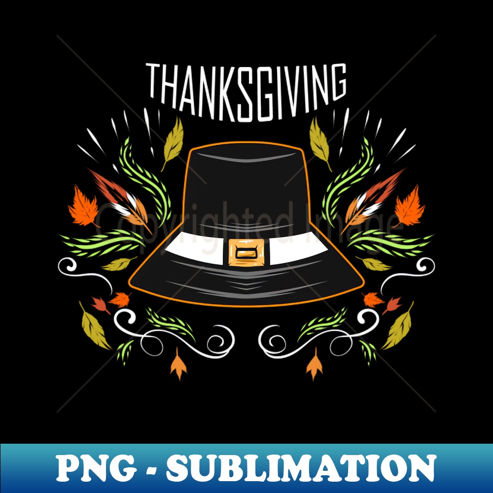 Pilgrims Hat Thanksgiving - Modern Sublimation PNG File - Vi | Inspire ...