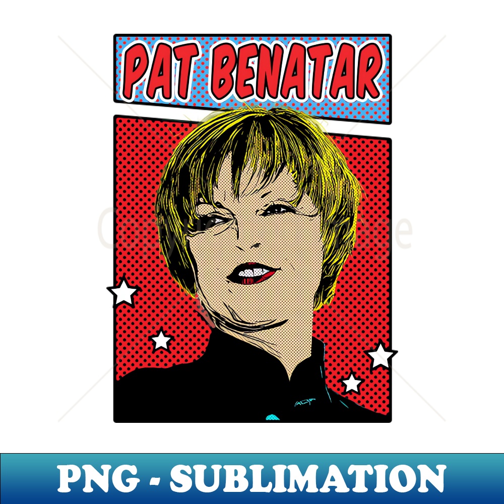 Pat Benatar Pop Art Comic Style - Creative Sublimation PNG D | Inspire ...