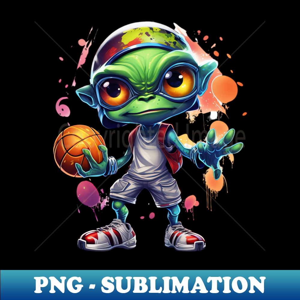 Hoops in Hyperspace Alien Basketball Enthusiasm - Artistic S | Inspire ...
