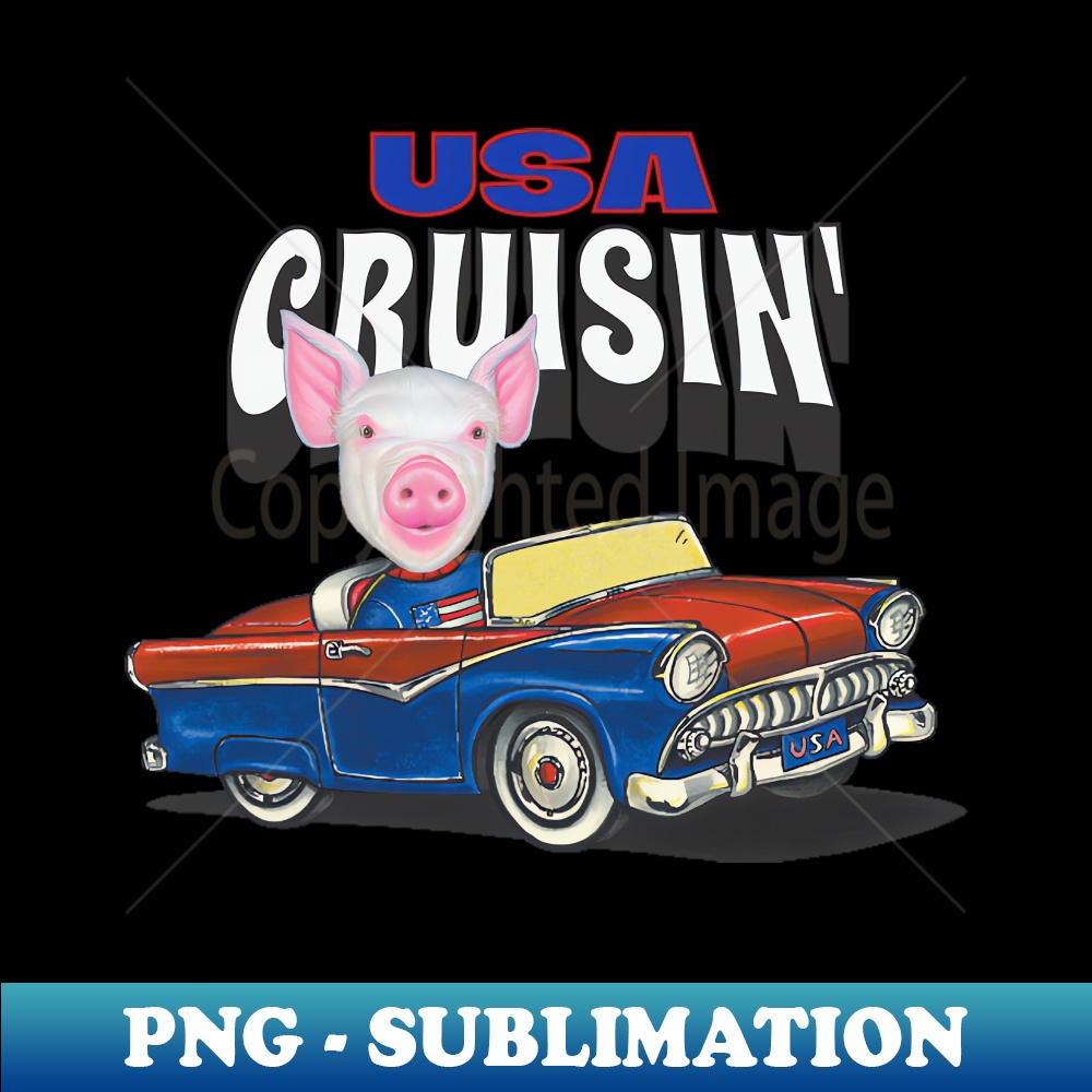 Adorable and cute Pig driving a funny and vintage car throug | Inspire ...
