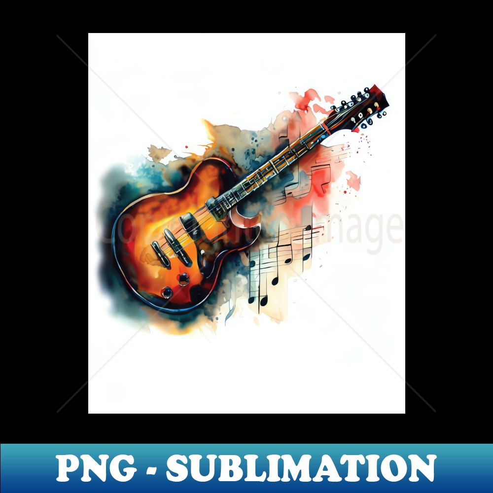 Guitar Splash in Hand Painted Colorful - Modern Sublimation | Inspire ...