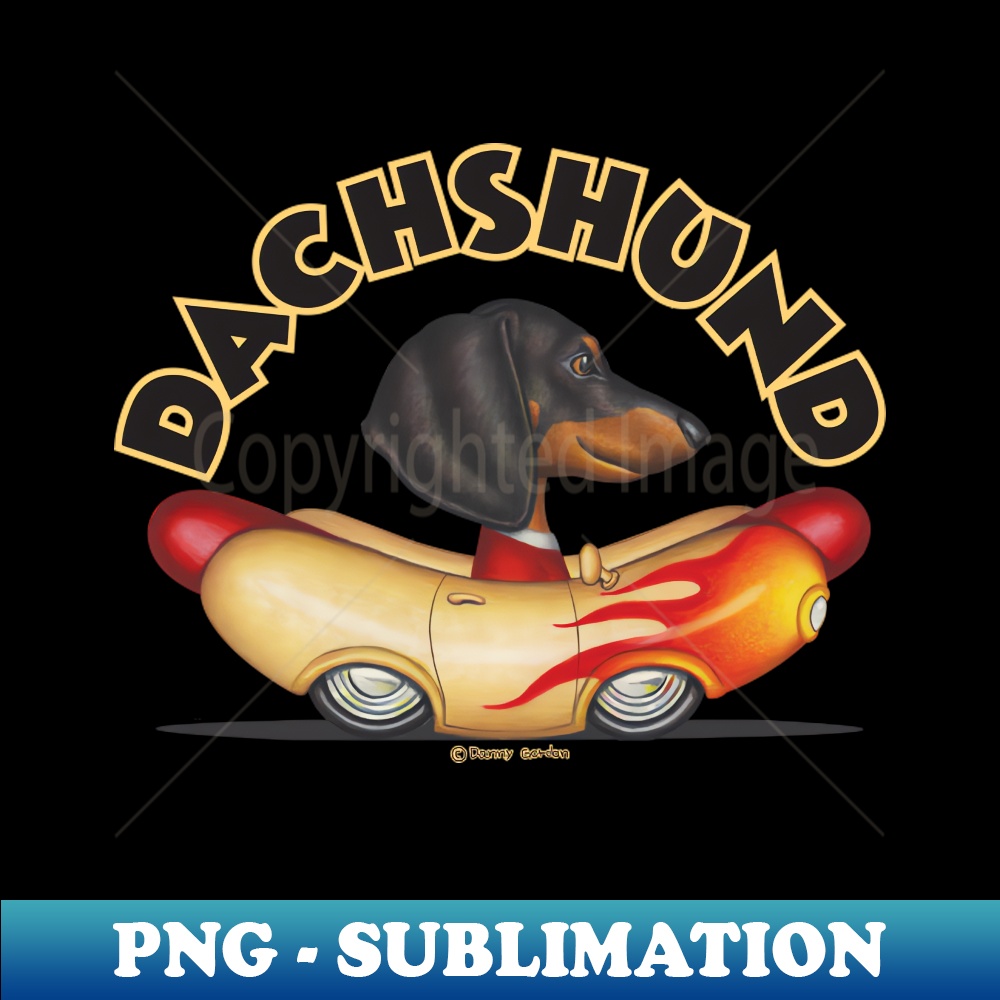 Classic car with Doxie Dog on Black Dachshund in Flamed Wien | Inspire ...