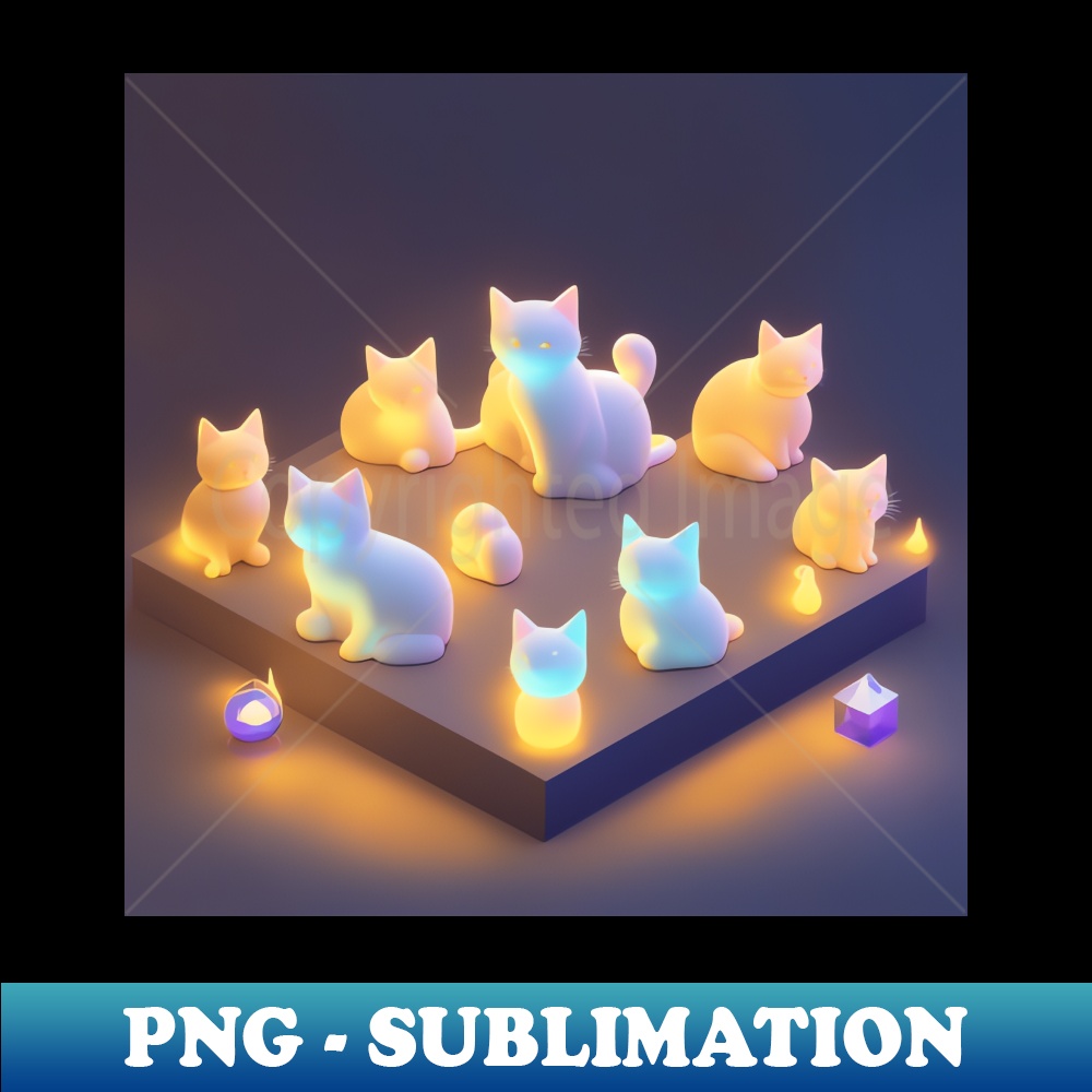 Isometric Cat - Unique Sublimation PNG Download - Instantly | Inspire ...