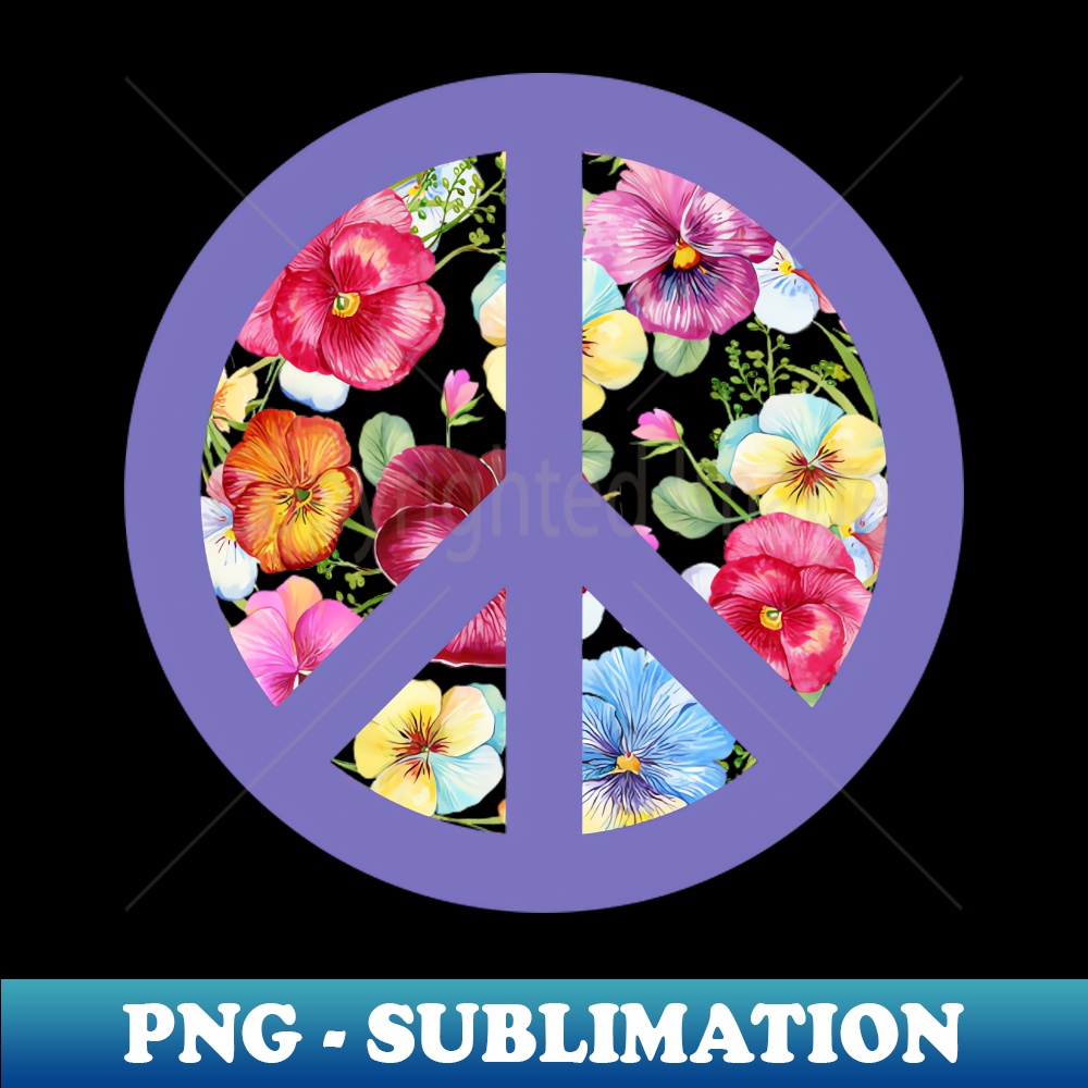 Flower Peace Sign - Unique Sublimation PNG Download - Captur | Inspire ...
