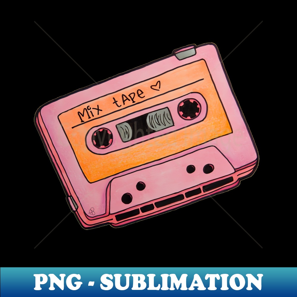 Colorful Mix Tape - Retro Cassette Tape Drawing - PNG Transp | Inspire ...