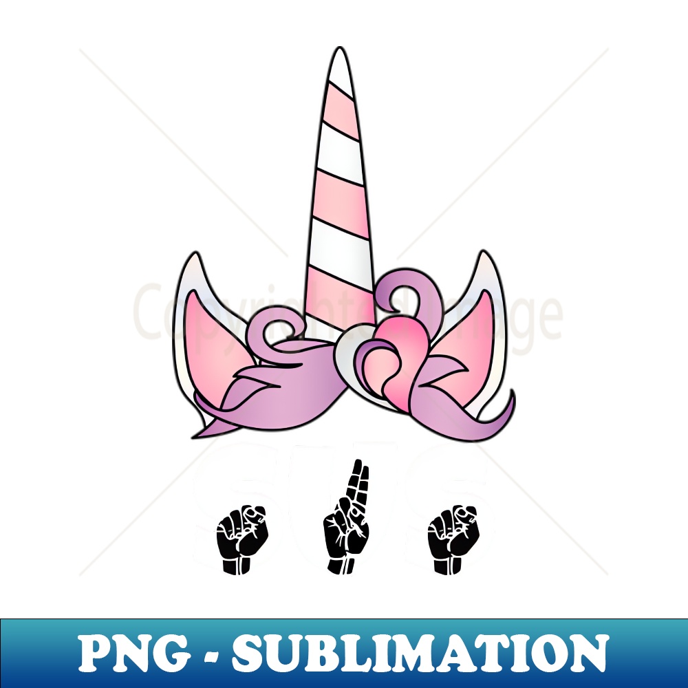 SUS plus pink unicorn ASL Sign Language Design - Decorative | Inspire ...