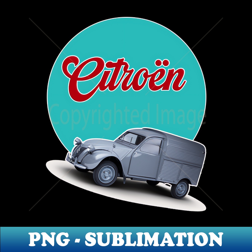 retro Citroen compact van 2cv - Instant PNG Sublimation Down - Inspire ...