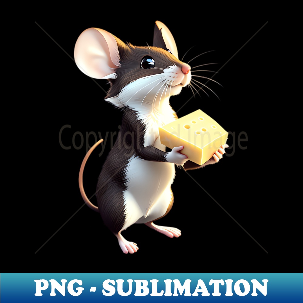 Mouse Eats Cheese Capture the Charm with our Print-on-Demand | Inspire Uplift