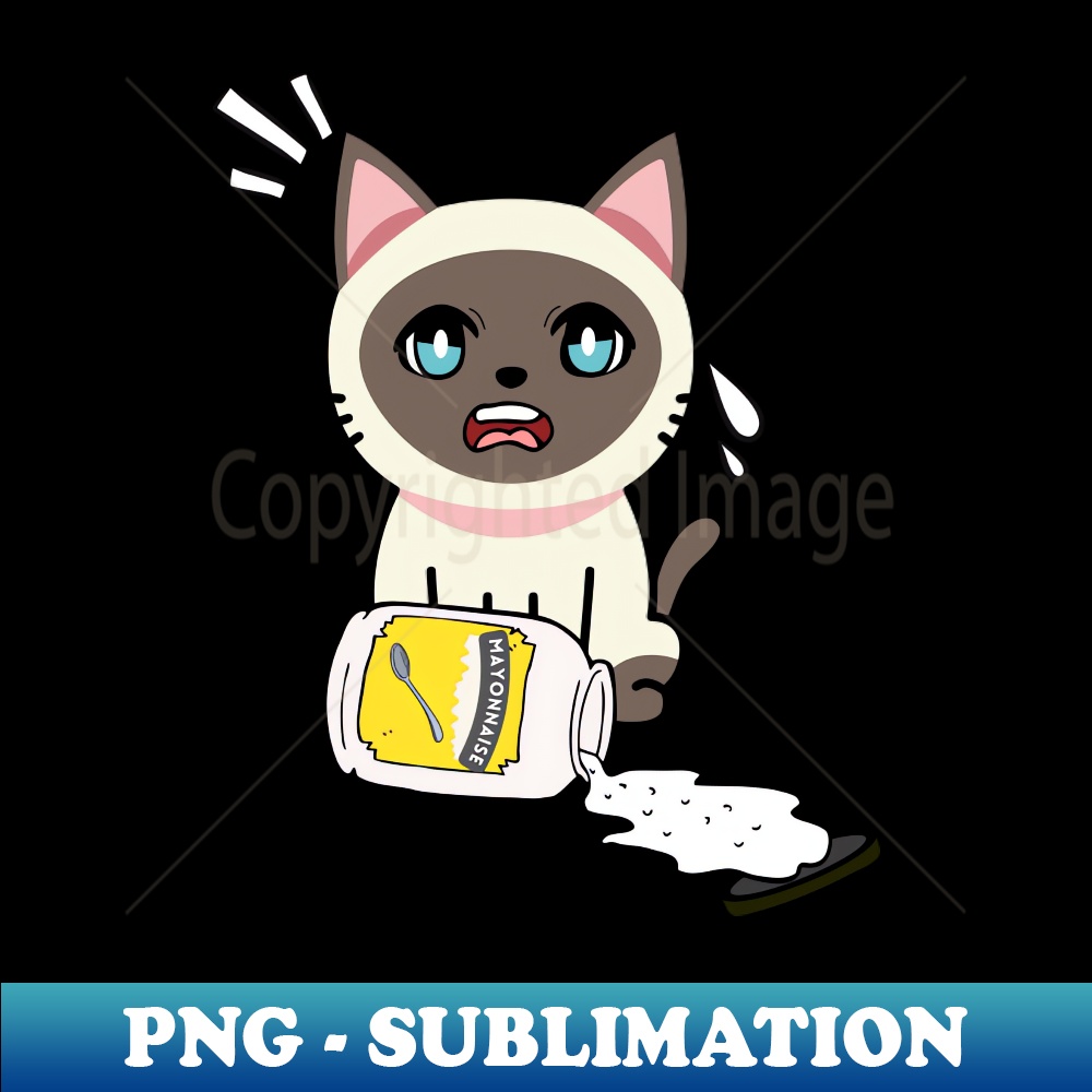 Funny Siamese cat spilled a jar of mayonnaise - Instant Subl | Inspire ...