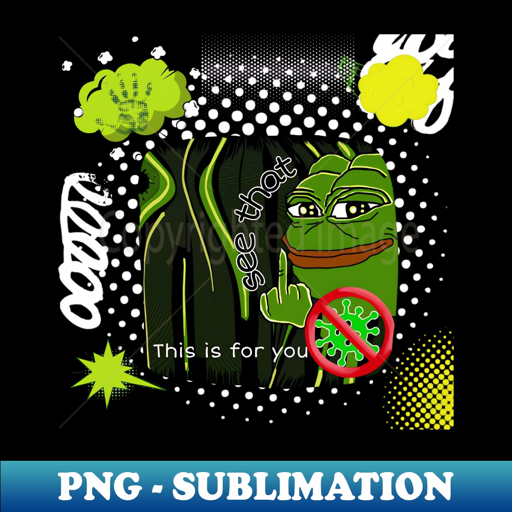 Funny Frog - Middle Finger - Aesthetic Sublimation Digital F | Inspire ...