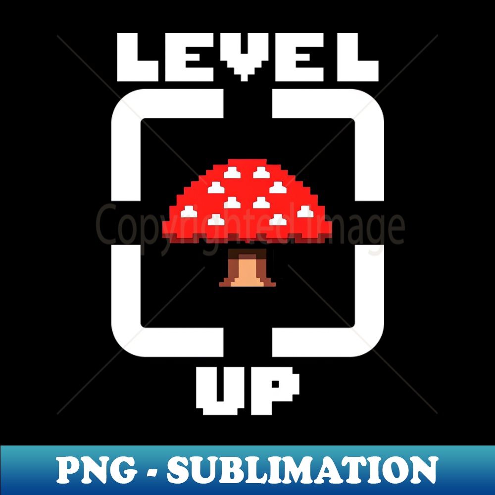 Level Up Mushroom - PNG Transparent Digital Download File fo | Inspire ...