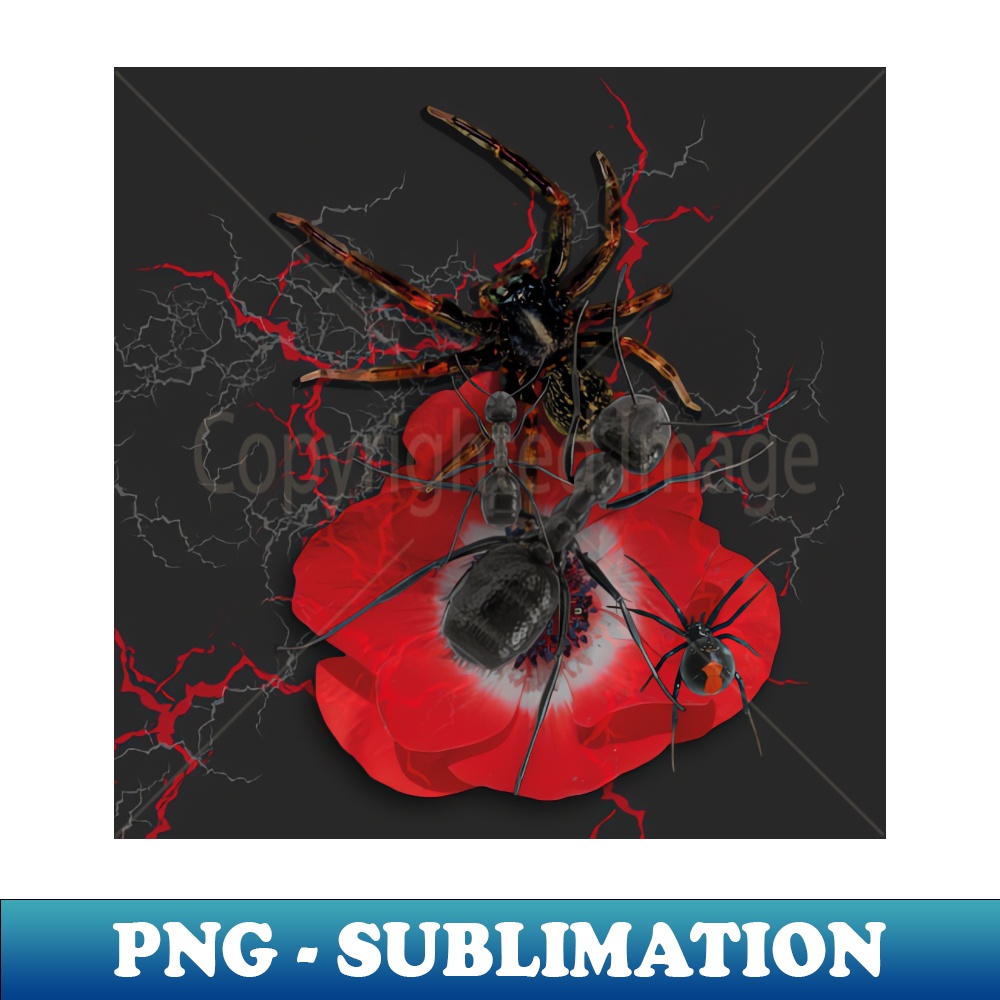 Spiders Ants and Poppy - Unique Sublimation PNG Download - I | Inspire ...
