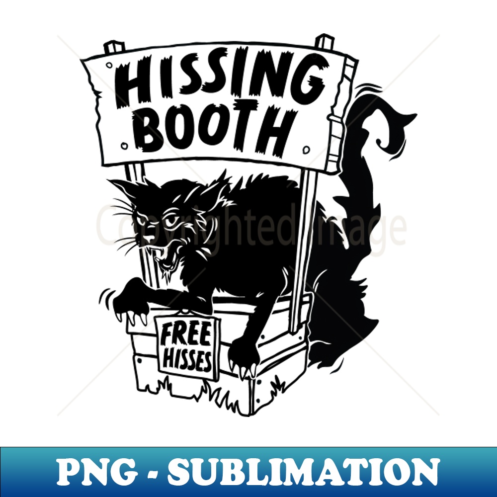 Funny Goth Black Cat Hissing Booth - For Cat Moms Cat Dads | Inspire Uplift