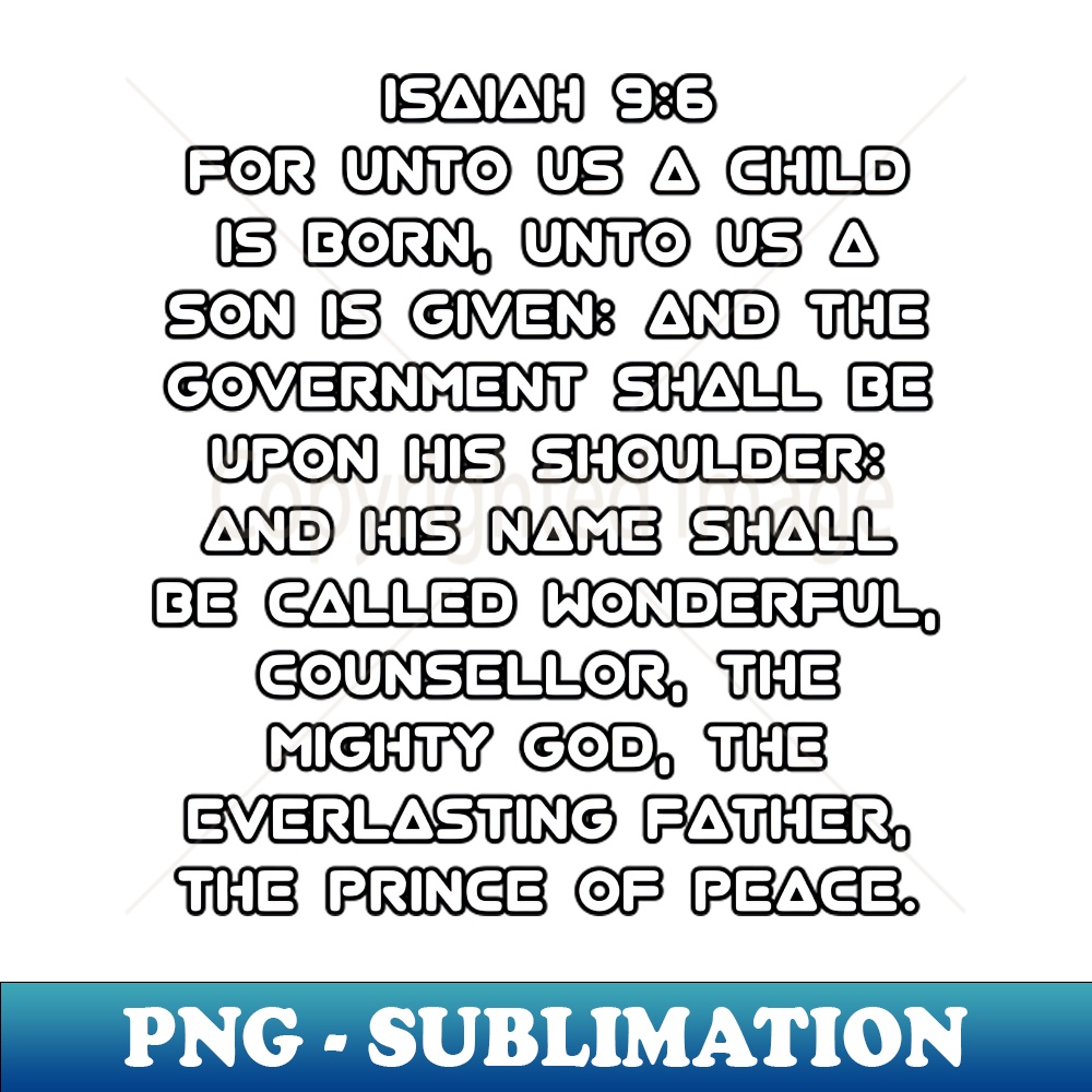 Isaiah 96 King James Version KJV Bible Verse Typography - Ex | Inspire ...