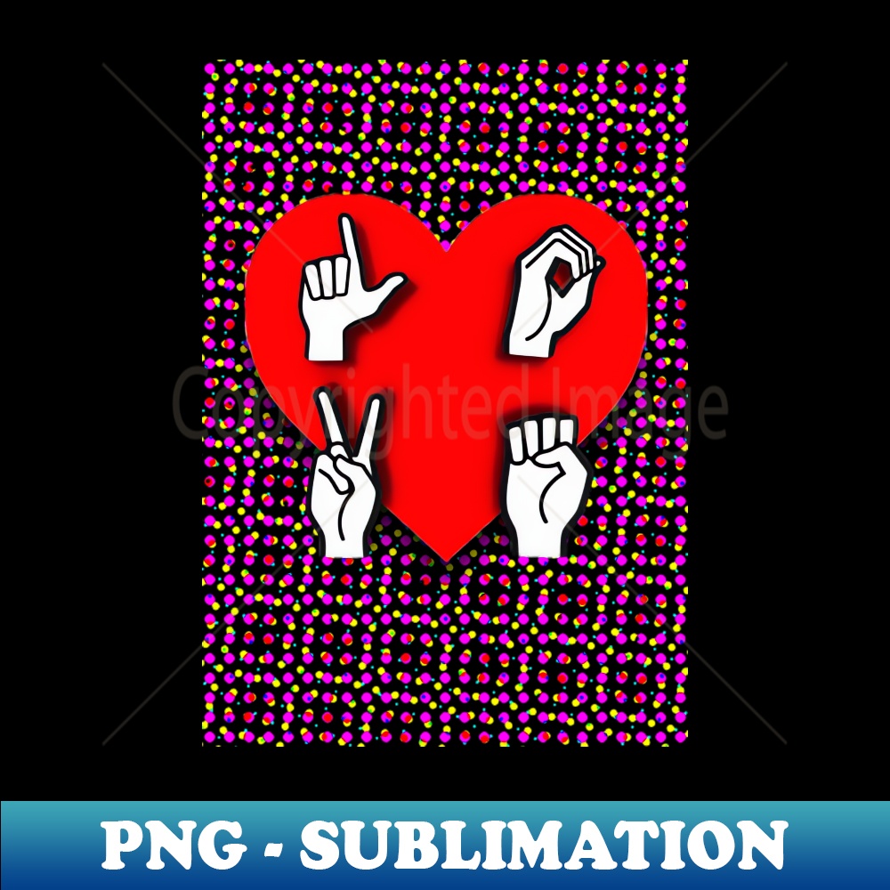 Love Sign Language Heart Pop Art - PNG Transparent Digital D - Inspire ...