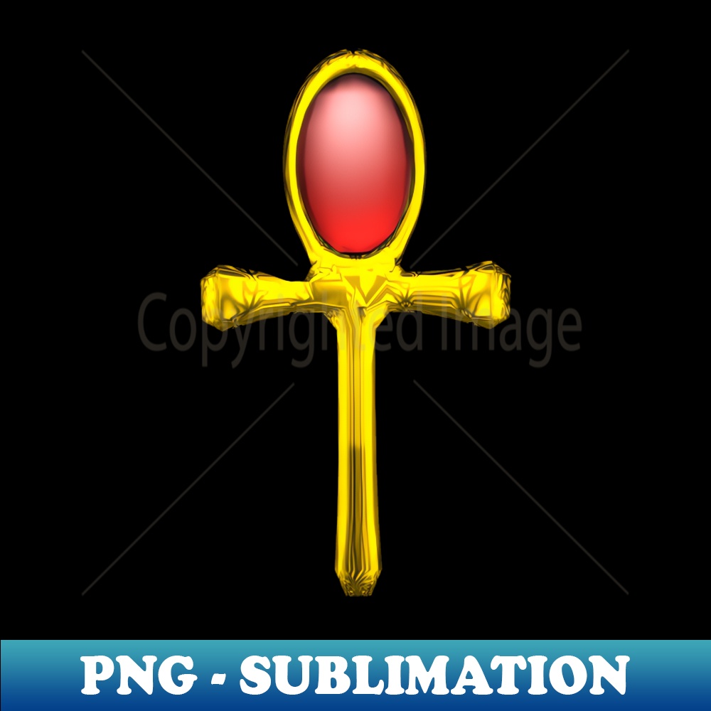 RED TALISMAN Gold Ankh Egyptian Eternal Life Symbol - PNG Tr | Inspire ...