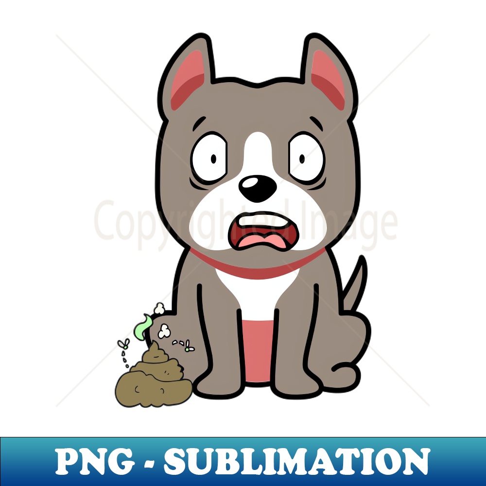 Funny grey dog smells stinky poo poo - Decorative Sublimatio | Inspire ...