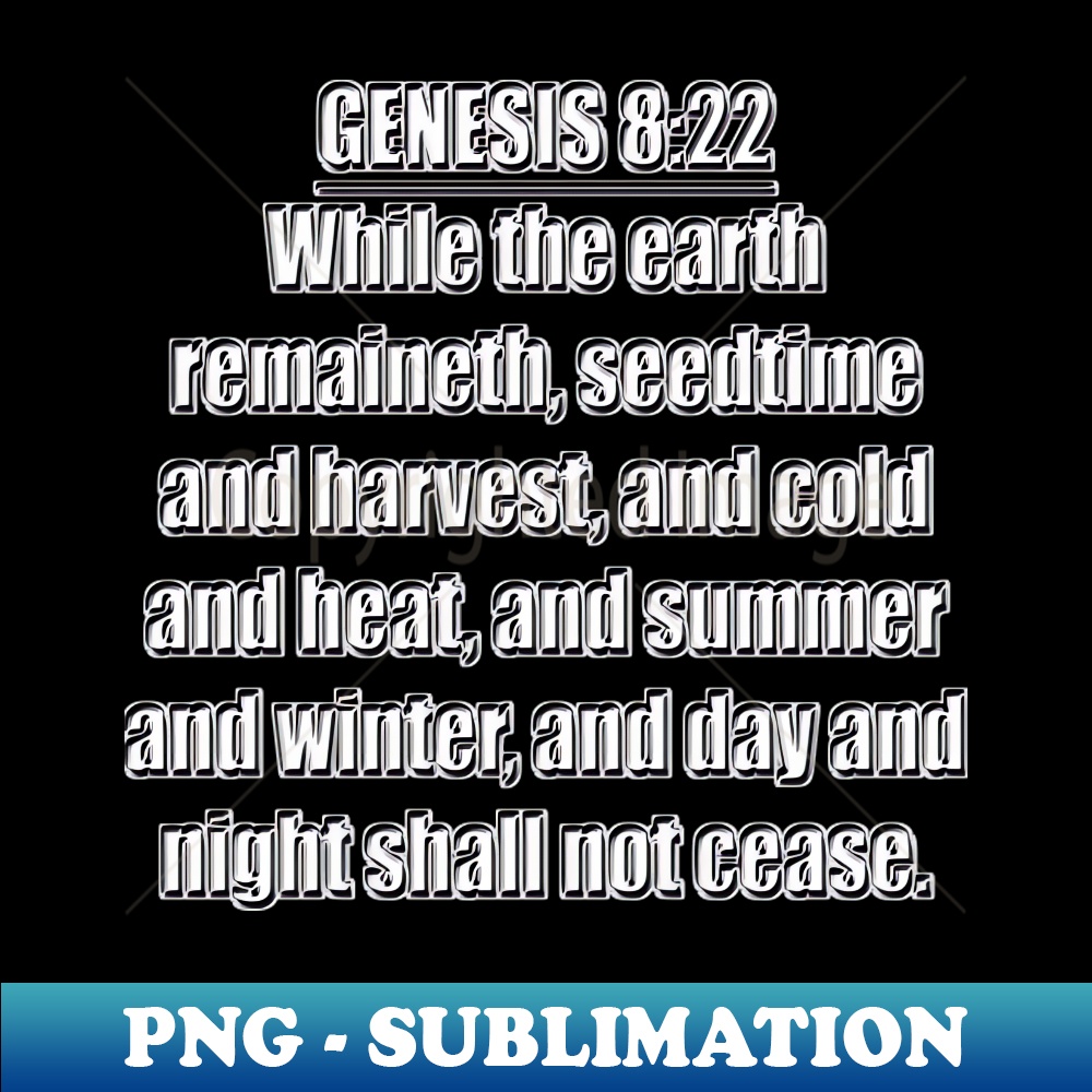 Bible Verse Genesis 822 - Retro PNG Sublimation Digital Down | Inspire ...