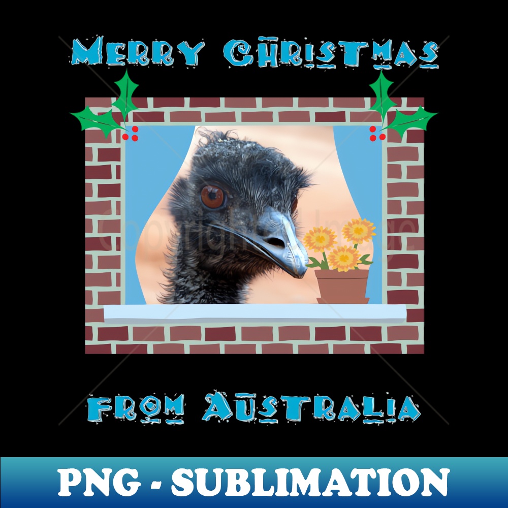 Merry Christmas from Australia with Emu in Window - Special | Inspire ...