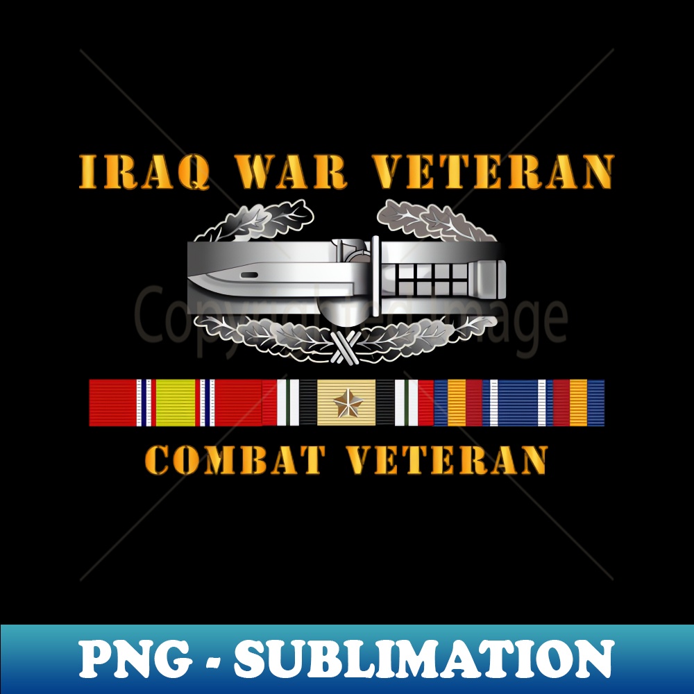 Iraq War Veteran - Combat Action Badge w CAB IRAQ SVC - Hig | Inspire Uplift